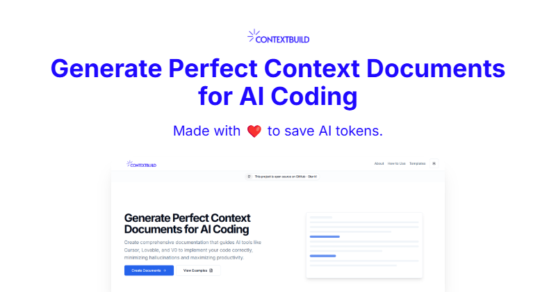CONTEXTBUILD - Create Context Documents for AI Coding